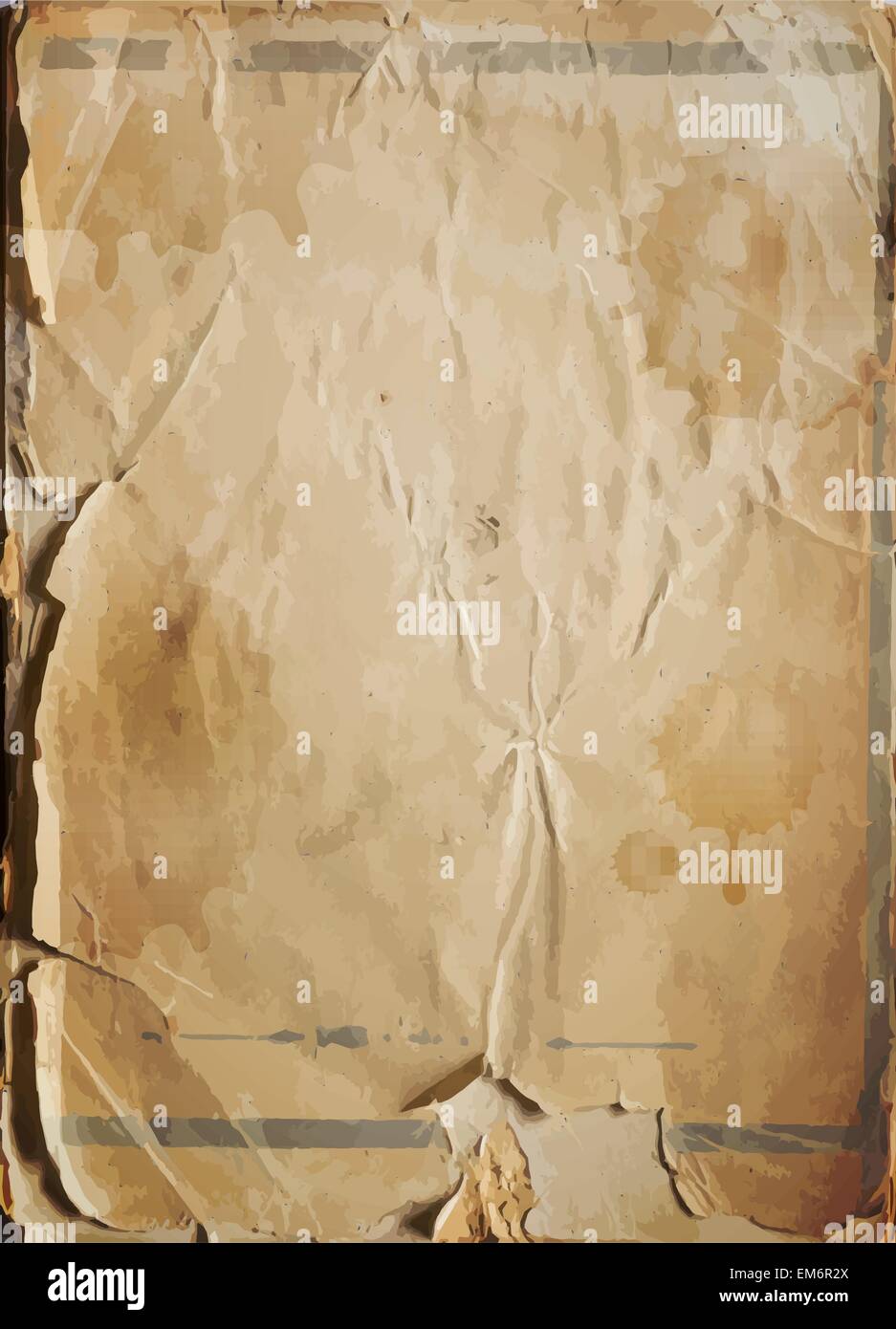 Old damaged antique paper texture, vector background Stock Vector Image ...