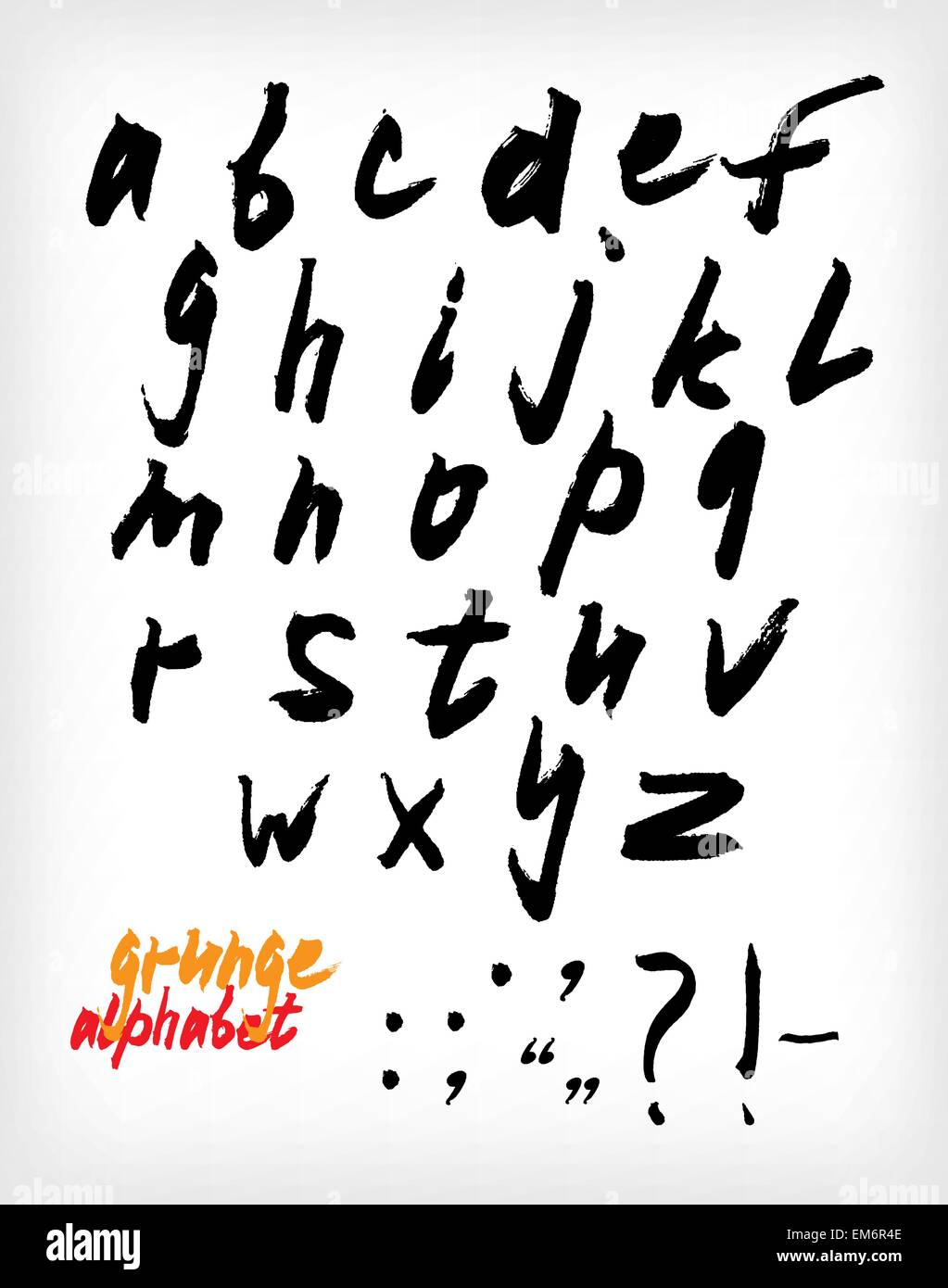 Grunge handwritten alphabet set (vector Stock Vector Image & Art - Alamy