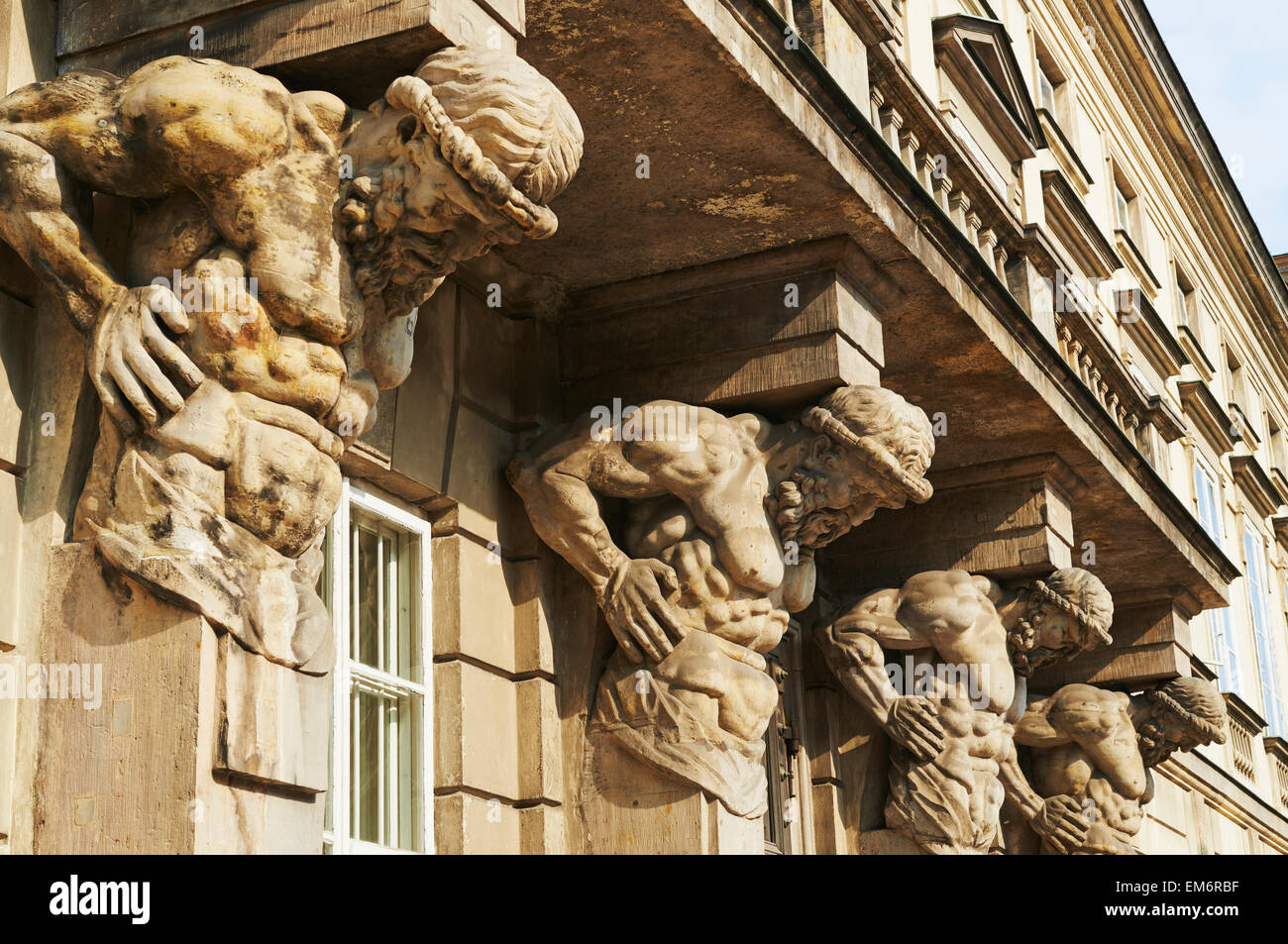 Architectural detail of Greco-roman gods; Warsaw, Poland Stock Photo ...