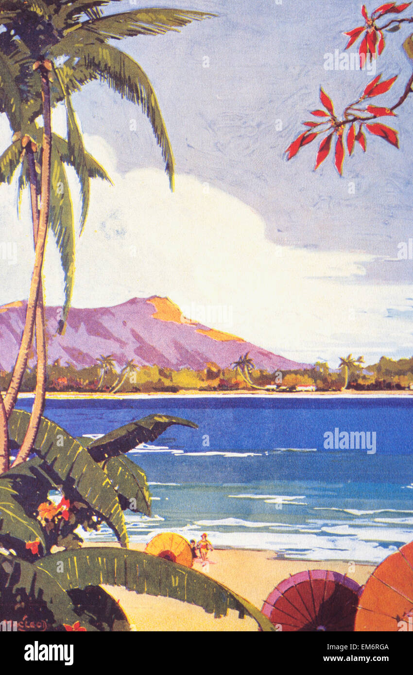 Diamond Head Hawaii Drawing