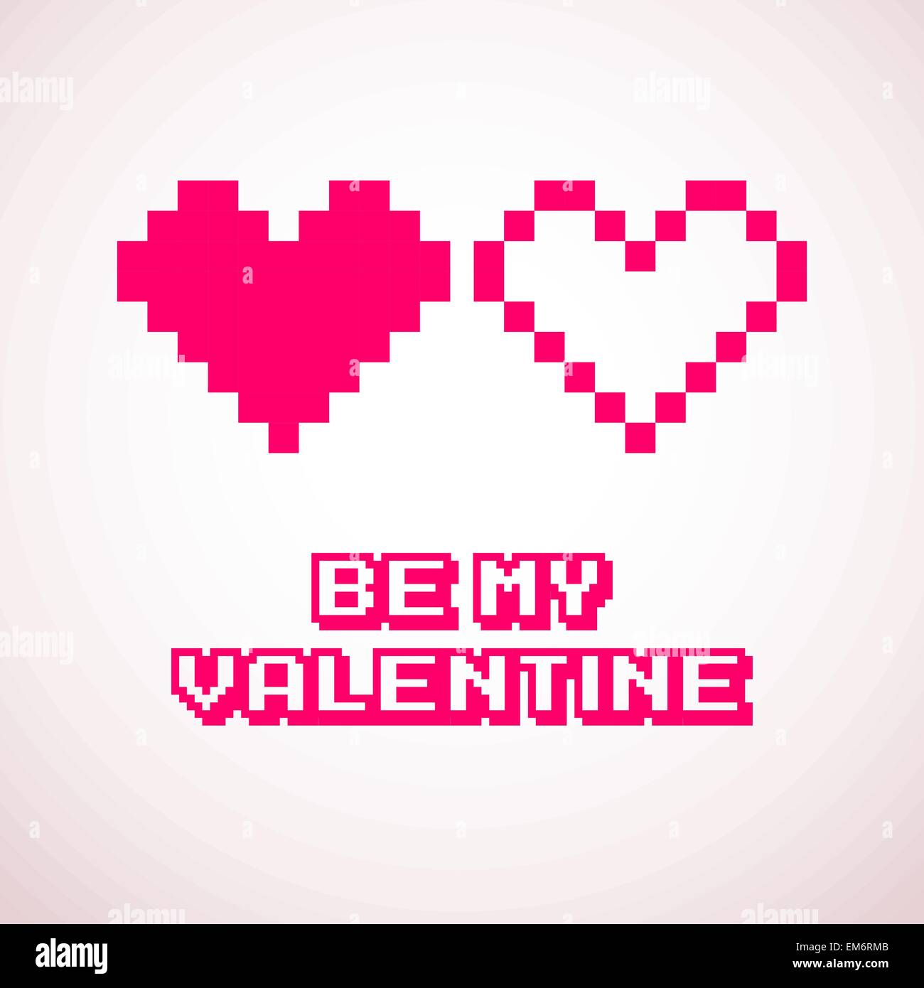 Vector pixel hearts for Valentine's day cards designs Stock Vector ...