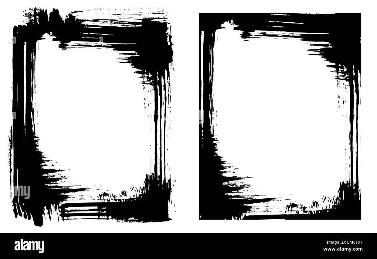 Grunge brush smear frame (2 variations Stock Vector Image & Art - Alamy