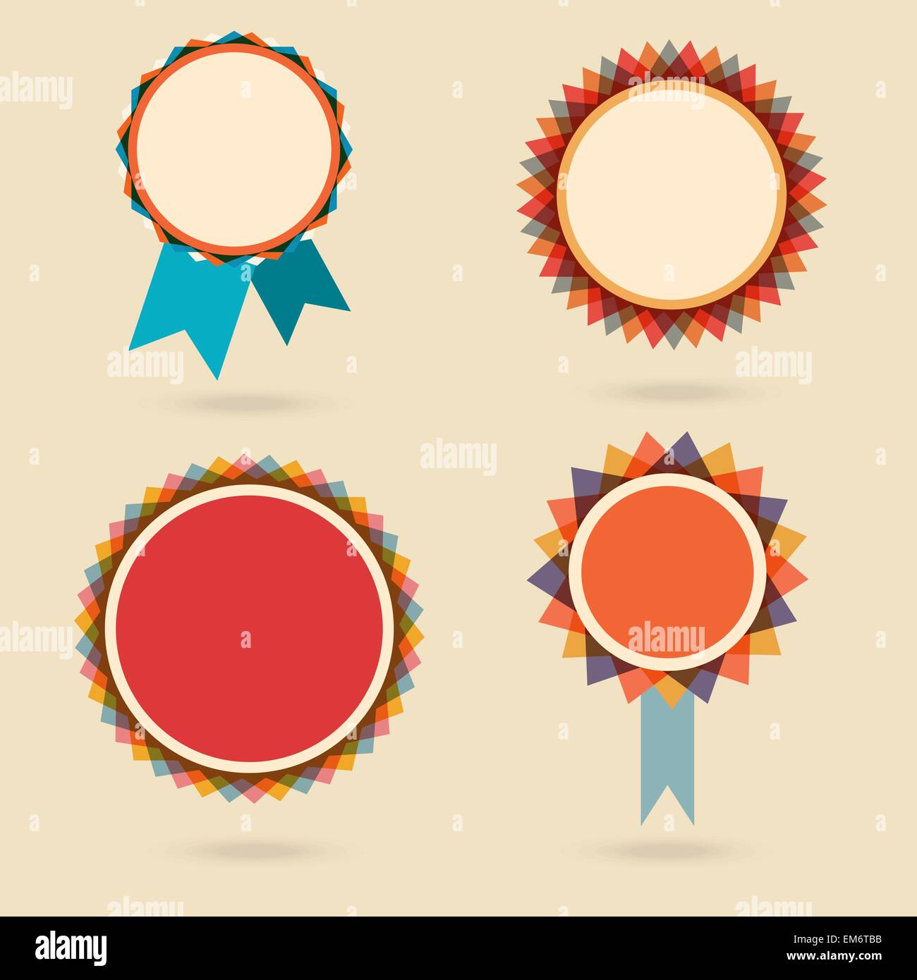 Four badges Stock Vector Images - Alamy