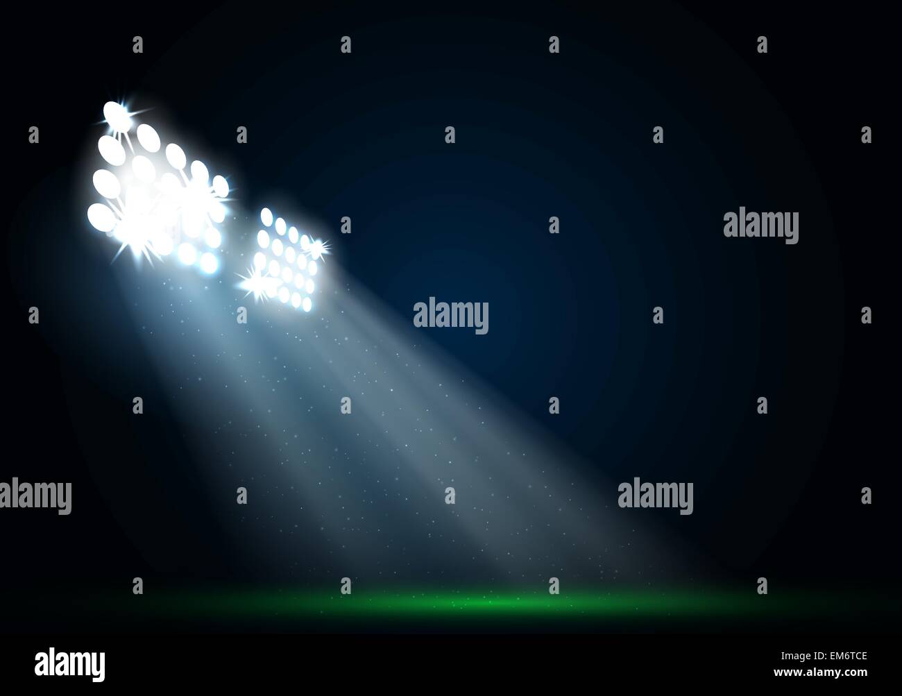Two spotlights on a football field vector Stock Vector Image & Art - Alamy
