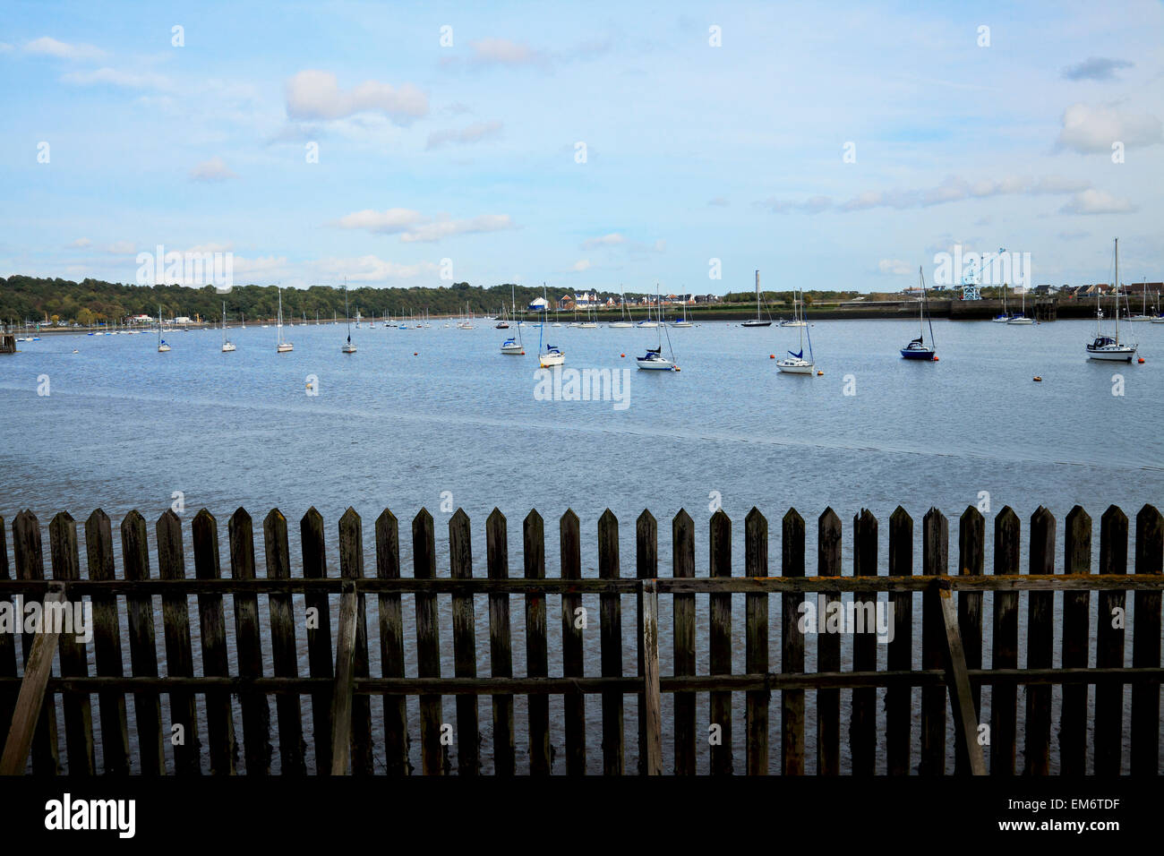RS 4919. Upnor, River Medway from Upnor Castle, Medway, Kent, England ...