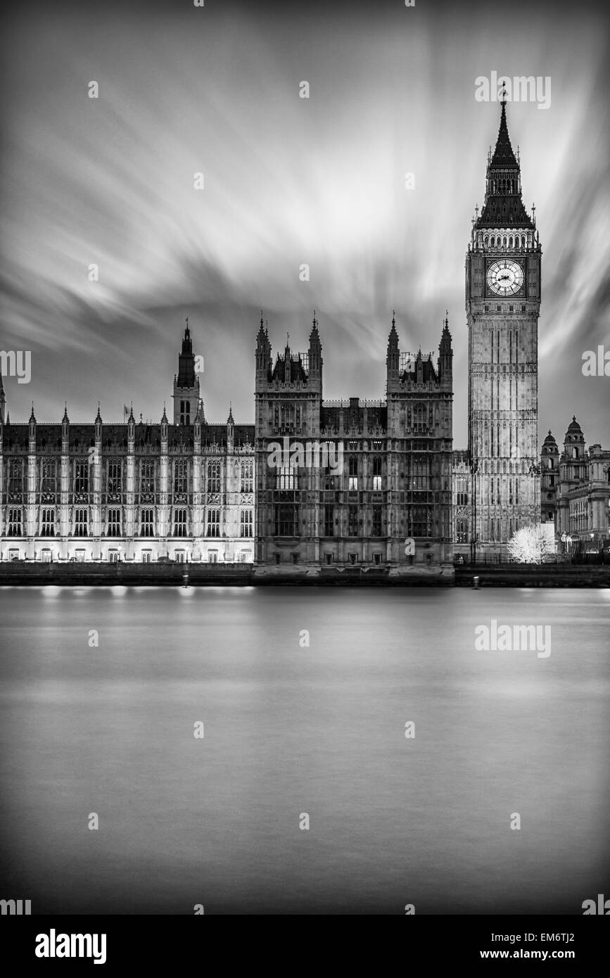With its clock tower Black and White Stock Photos & Images - Alamy