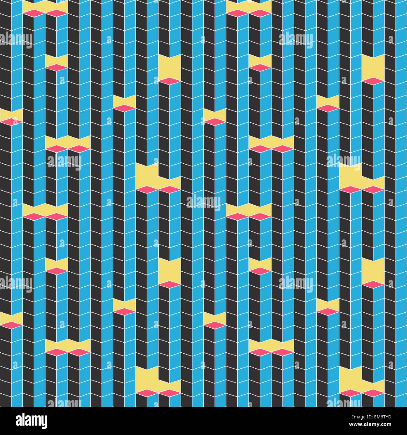 Pixel cube shapes seamless vector pattern Stock Vector Image & Art - Alamy