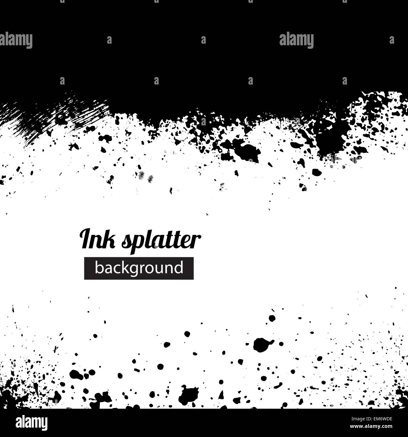 Grunge black ink splattered background Stock Vector Image & Art - Alamy
