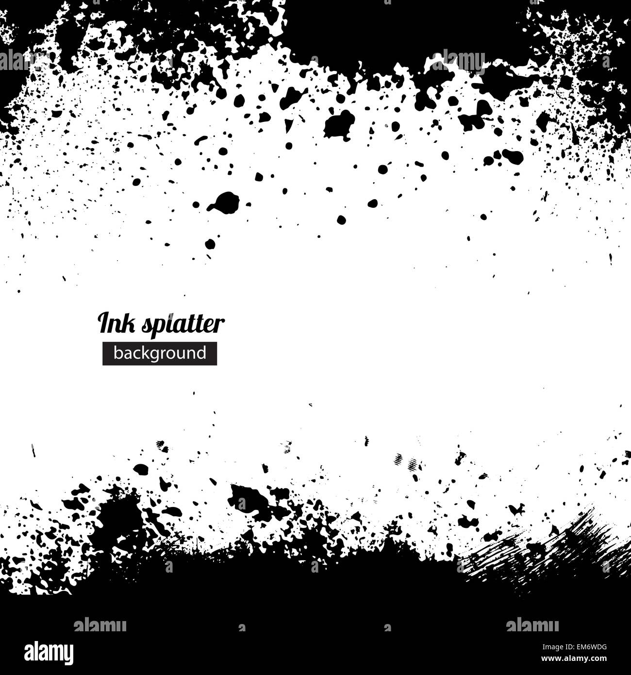 Grunge black ink splattered background Stock Vector Image & Art - Alamy