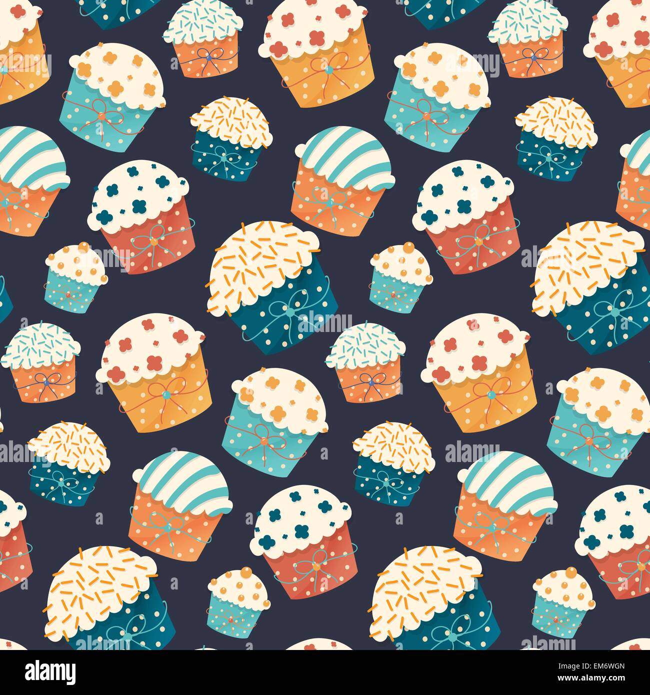 Cupcake pattern hi-res stock photography and images - Alamy