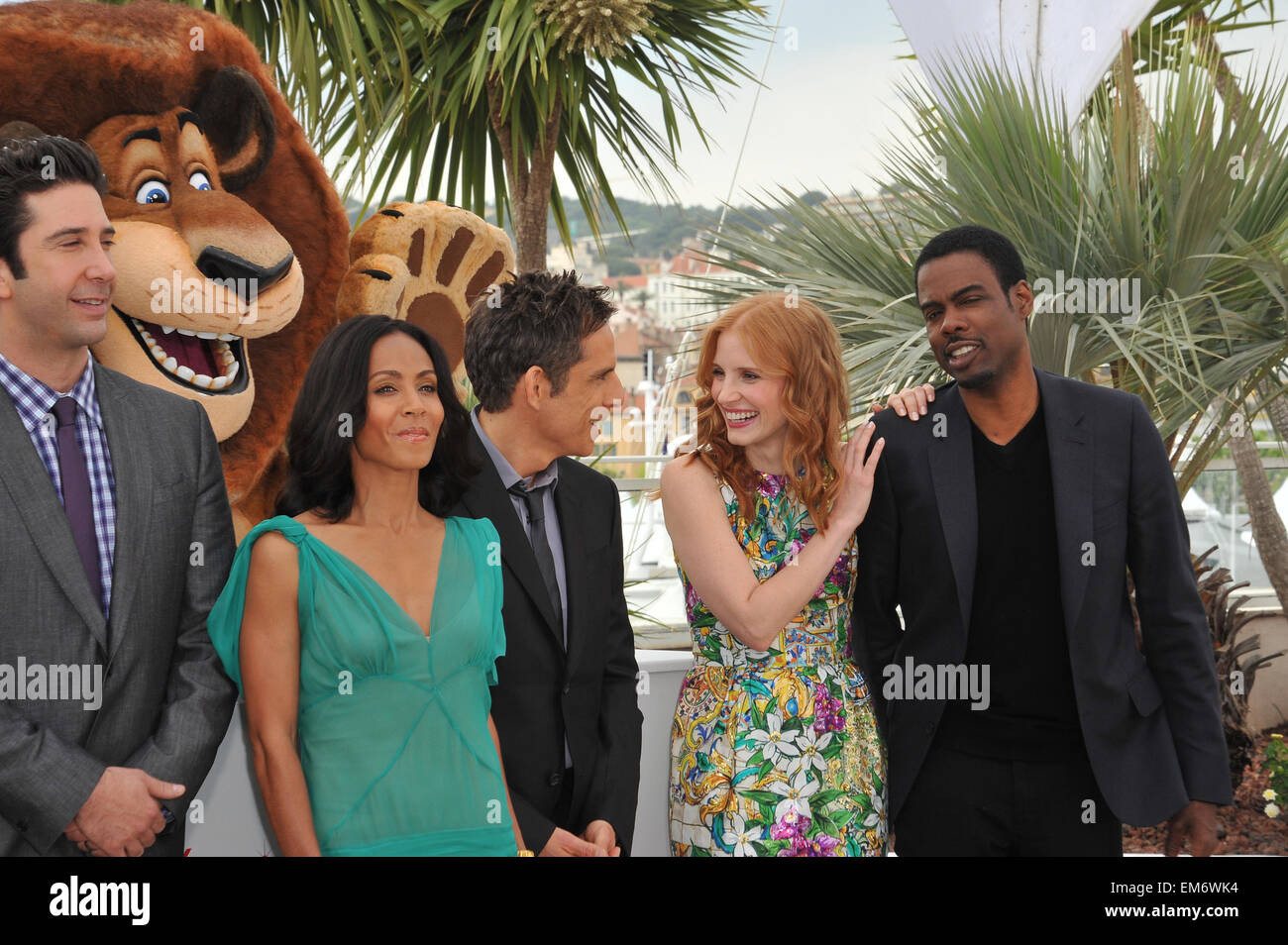 Jessica chastain david schwimmer and ben stiller madagascar 3 hi-res ...