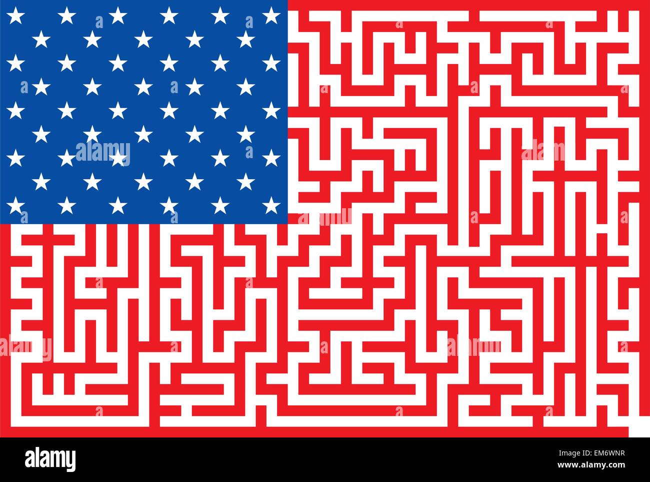 Abstract Vector illustration of american maze flag Stock Vector Image ...