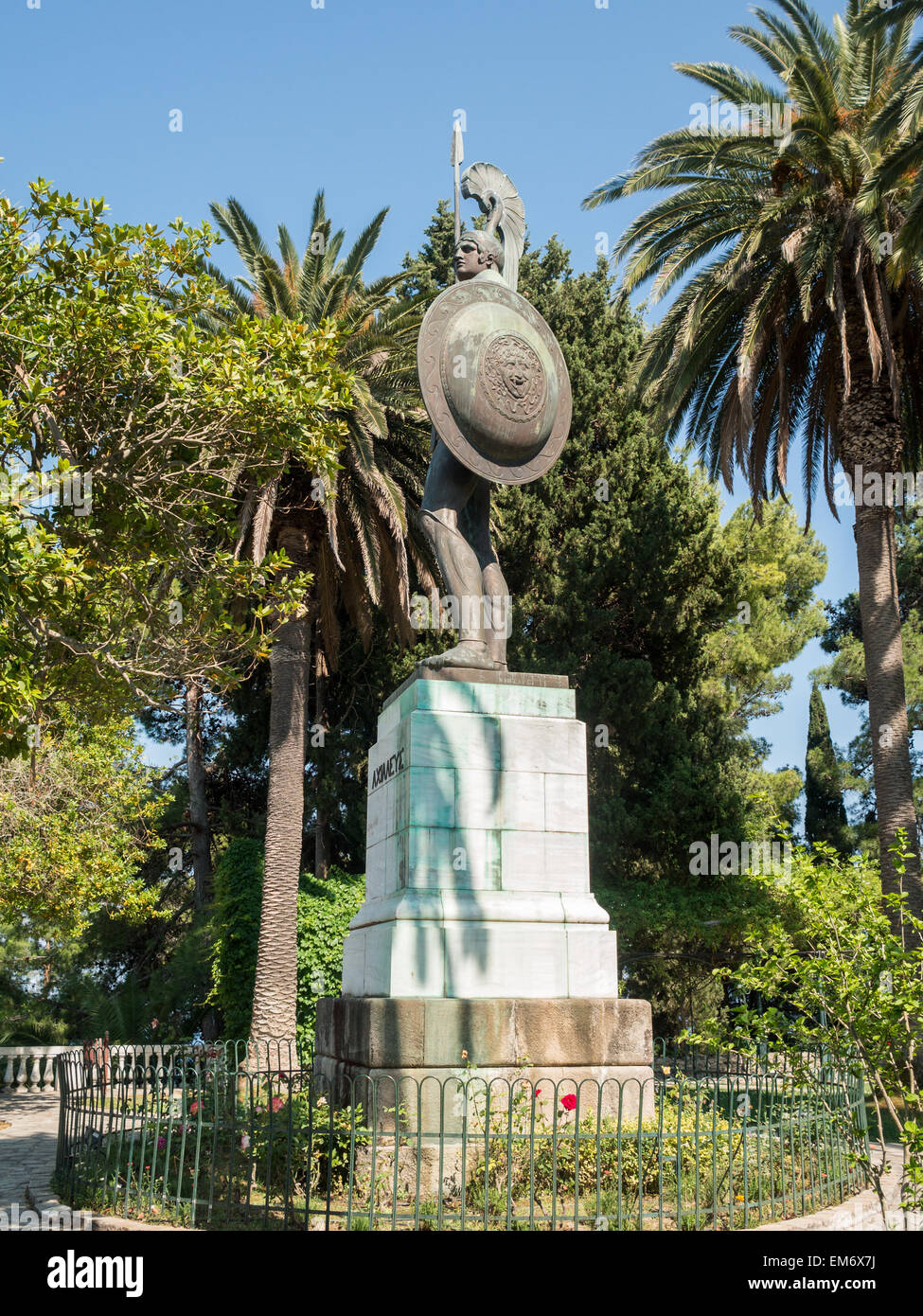 Achilles statue in the Achillion Palace garden Stock Photo - Alamy