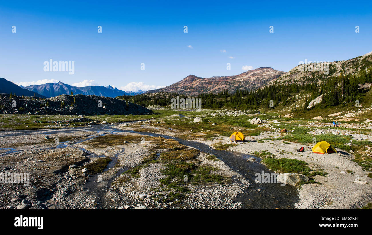 Alpine bowl and tents; British Columbia, Canada Stock Photo - Alamy