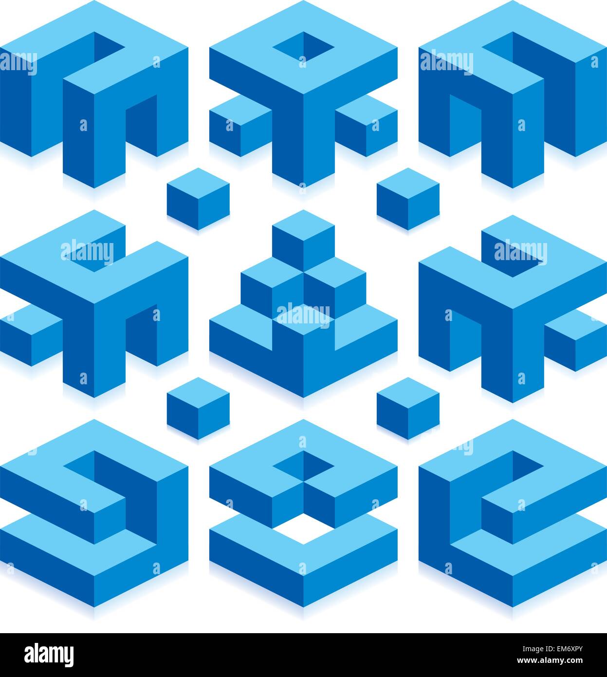 Simple cube isometric logo hi-res stock photography and images - Alamy