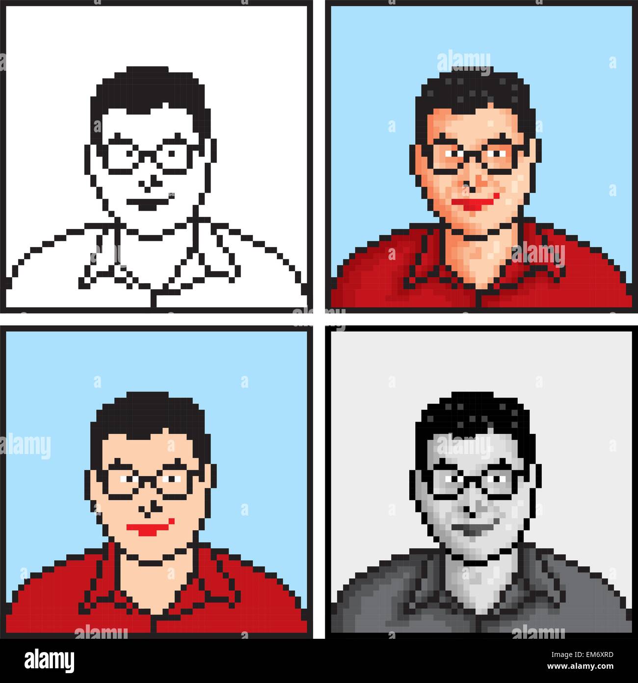 Vector Illustration of Student Pixel Avatar Stock Vector Image & Art ...