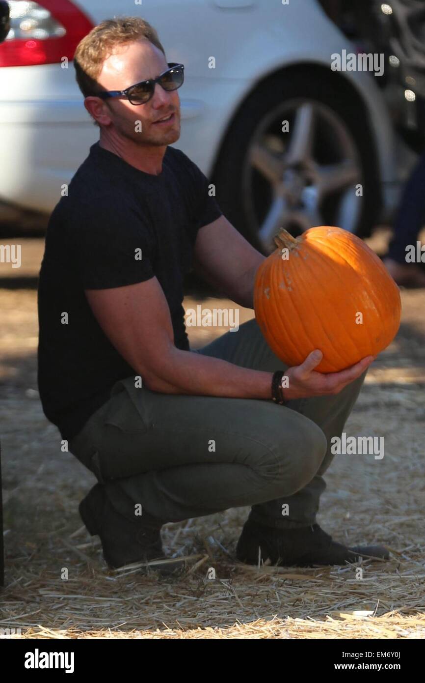 Ian Ziering arrives at the pumpkin patch Featuring: Ian Ziering,Erin ...