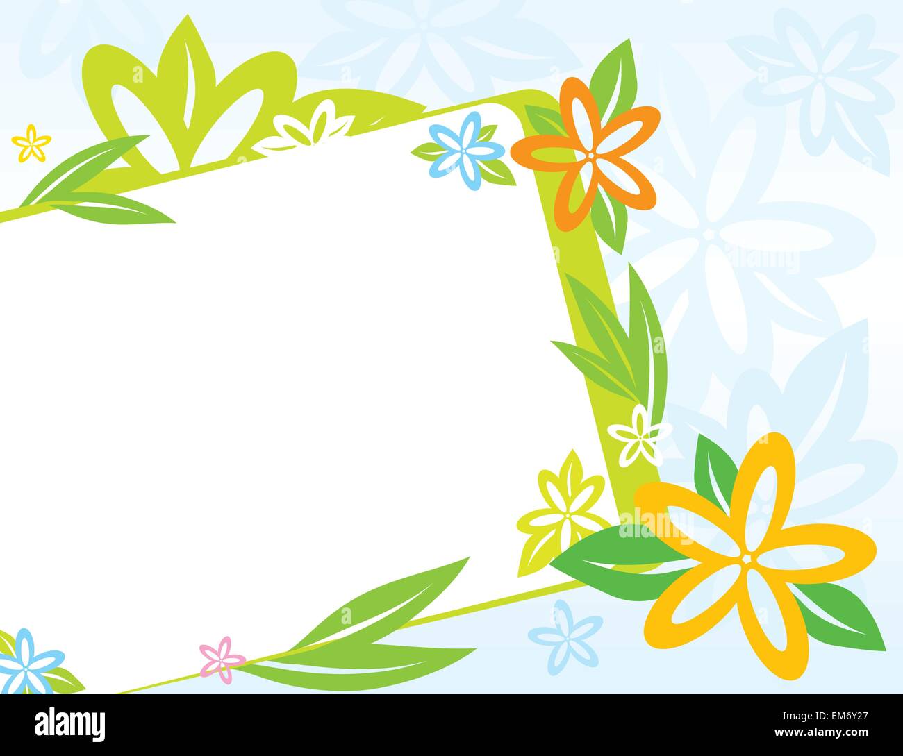 vector frame with spring flowers for text Stock Vector Image & Art - Alamy