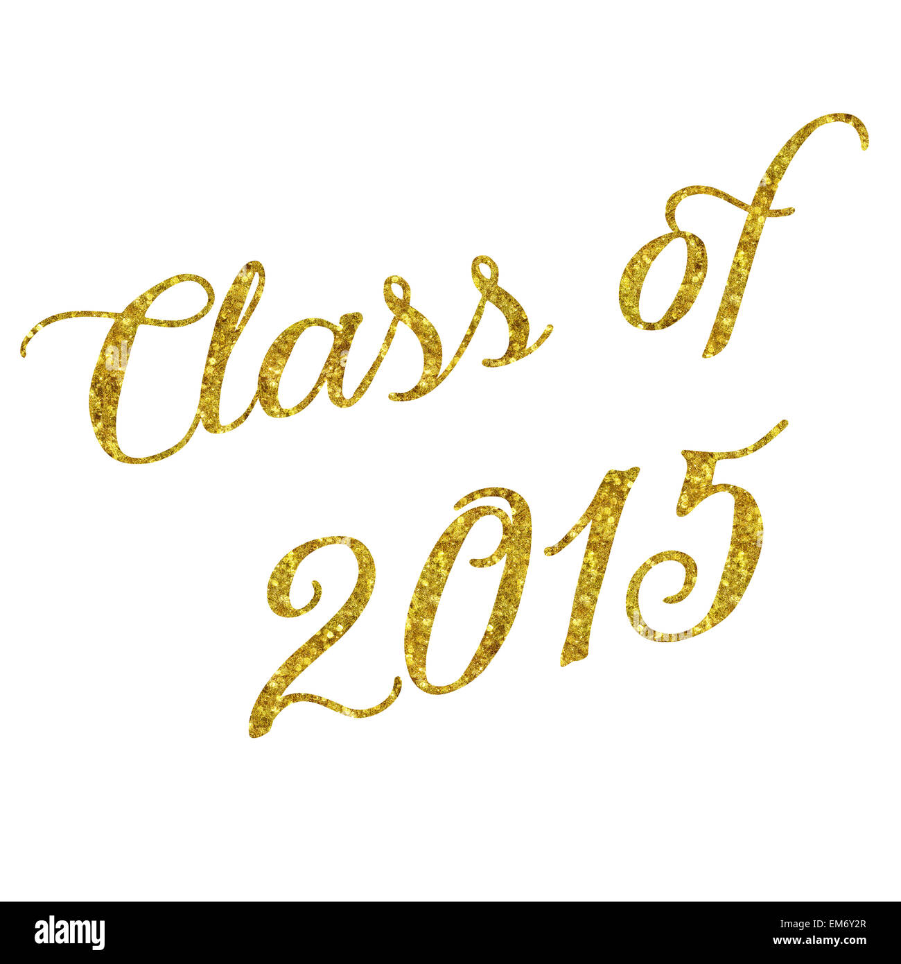 Class of 2015 Glittery Gold Faux Foil Metallic Inspirational Quote ...