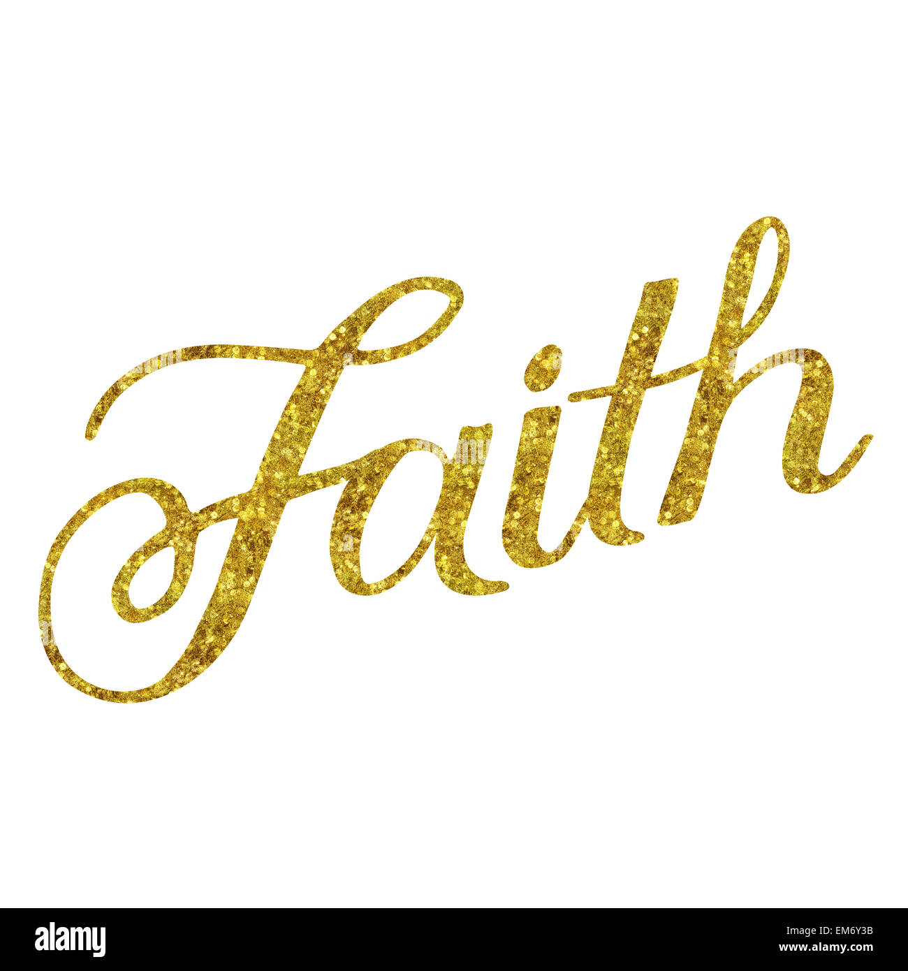 Glittery Gold Faux Foil Metallic Inspirational Quote Isolated On White