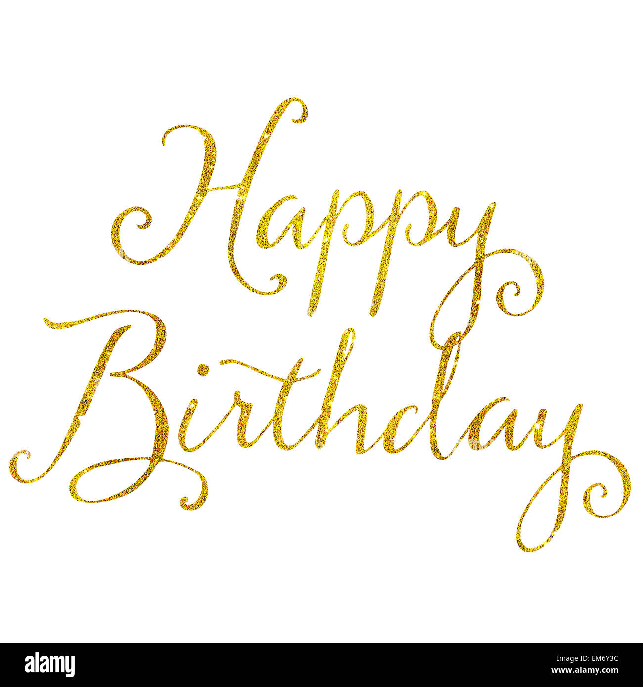 Glittery Gold Faux Foil Metallic Inspirational Quote Isolated On White