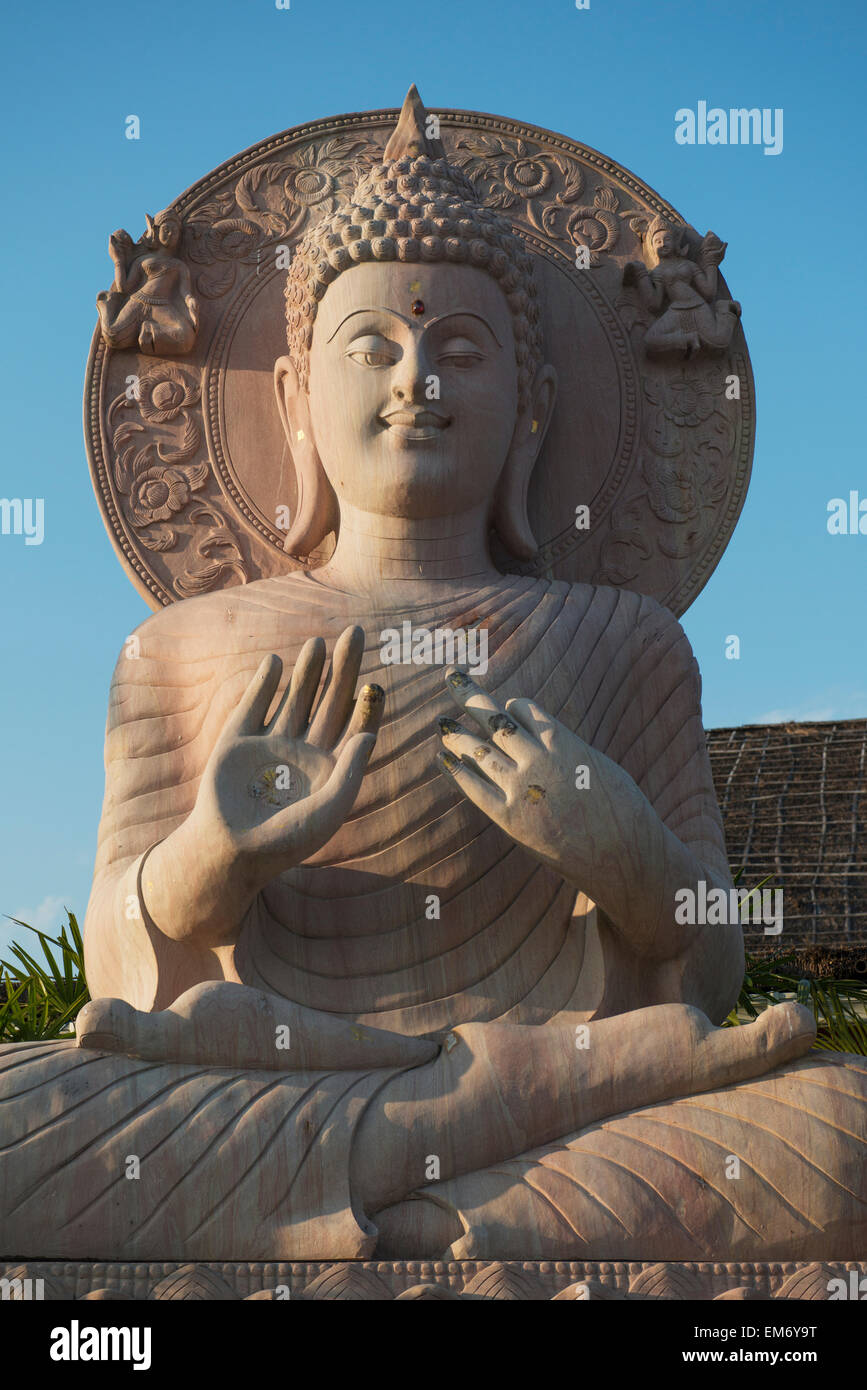 Sandstone buddha image; Thaton, Chiang Rai, Thailand Stock Photo - Alamy