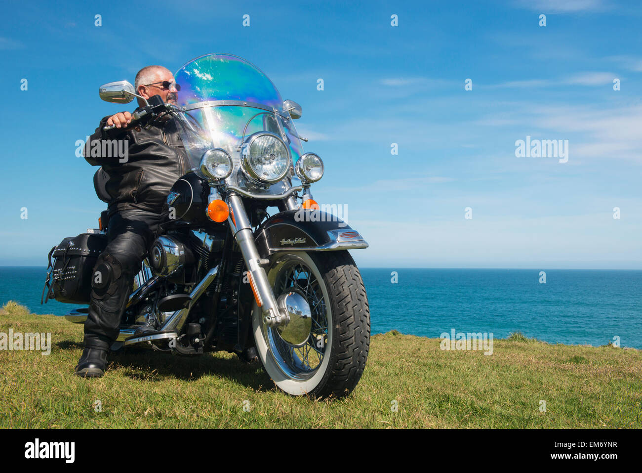 Motorcycling; South Island, New Zealand Stock Photo - Alamy