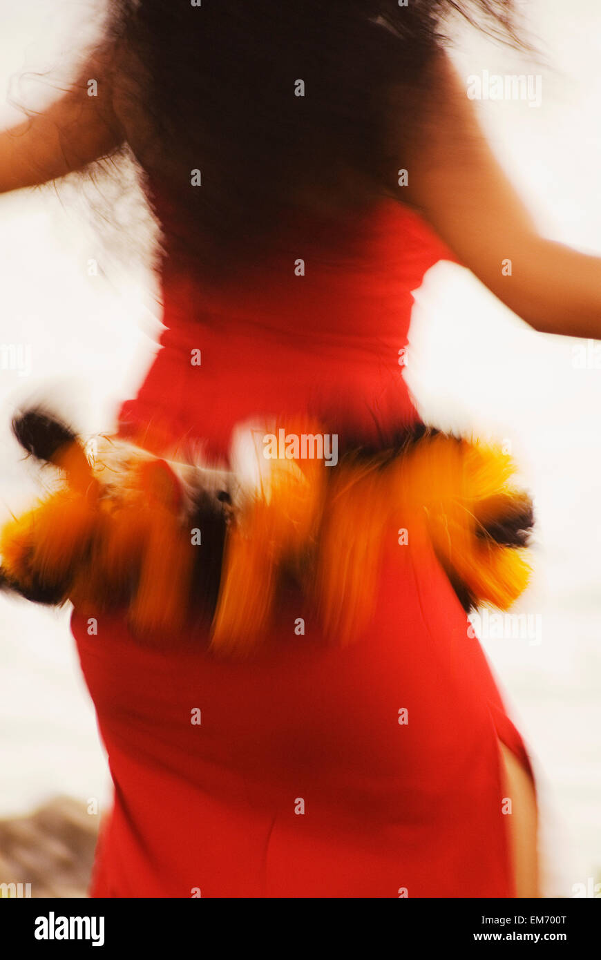 Hawaii, Oahu, Close-Up Of Hula Dancer Shaking Her Hips Stock Photo - Alamy