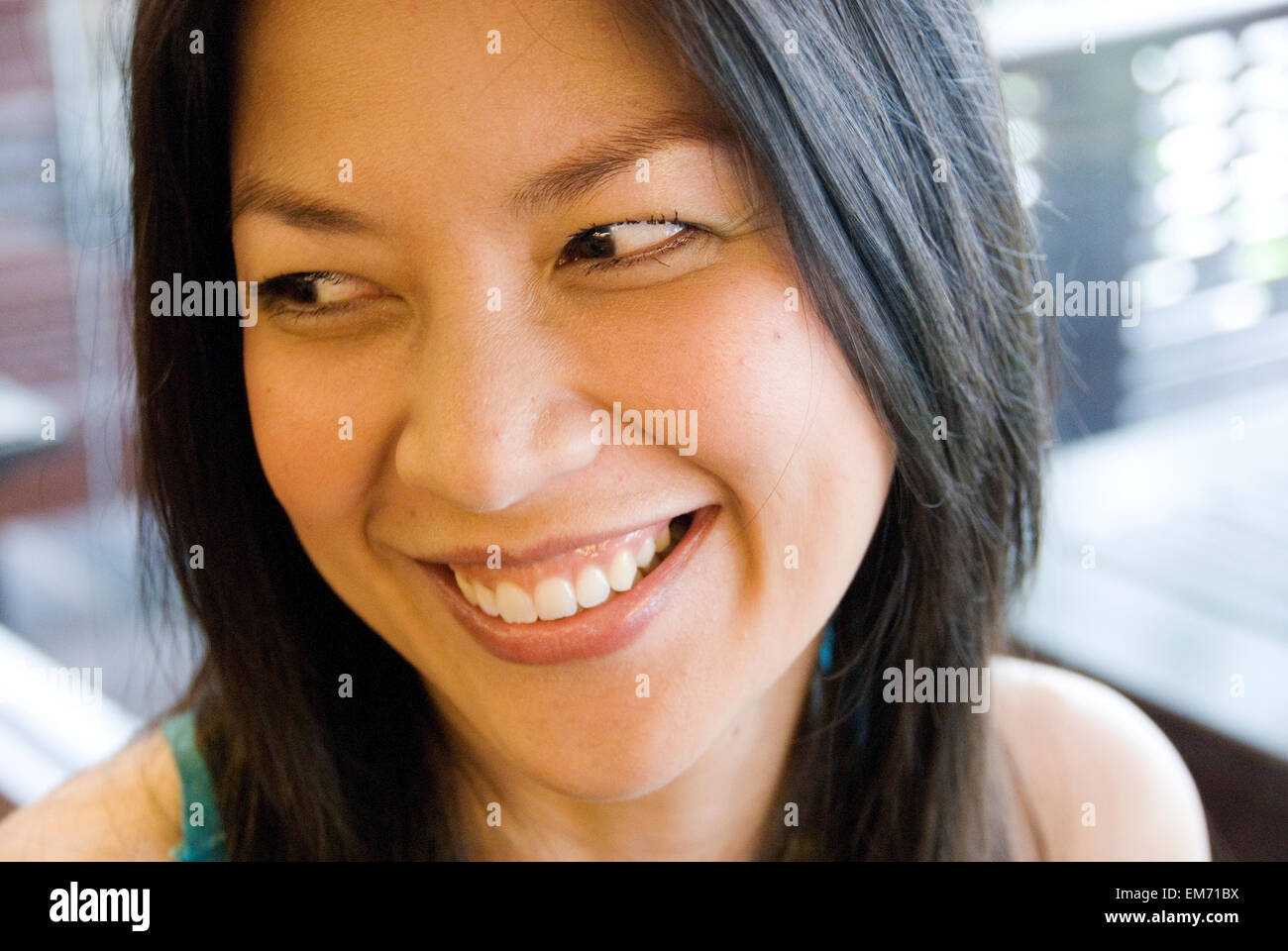 Thailand, Bangkok, Thai Woman Smiling Stock Photo - Alamy