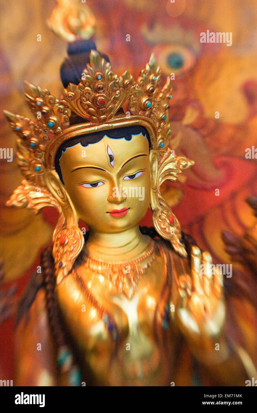 Asian Art, Close-Up Of Exotic Golden Sculpture Stock Photo - Alamy