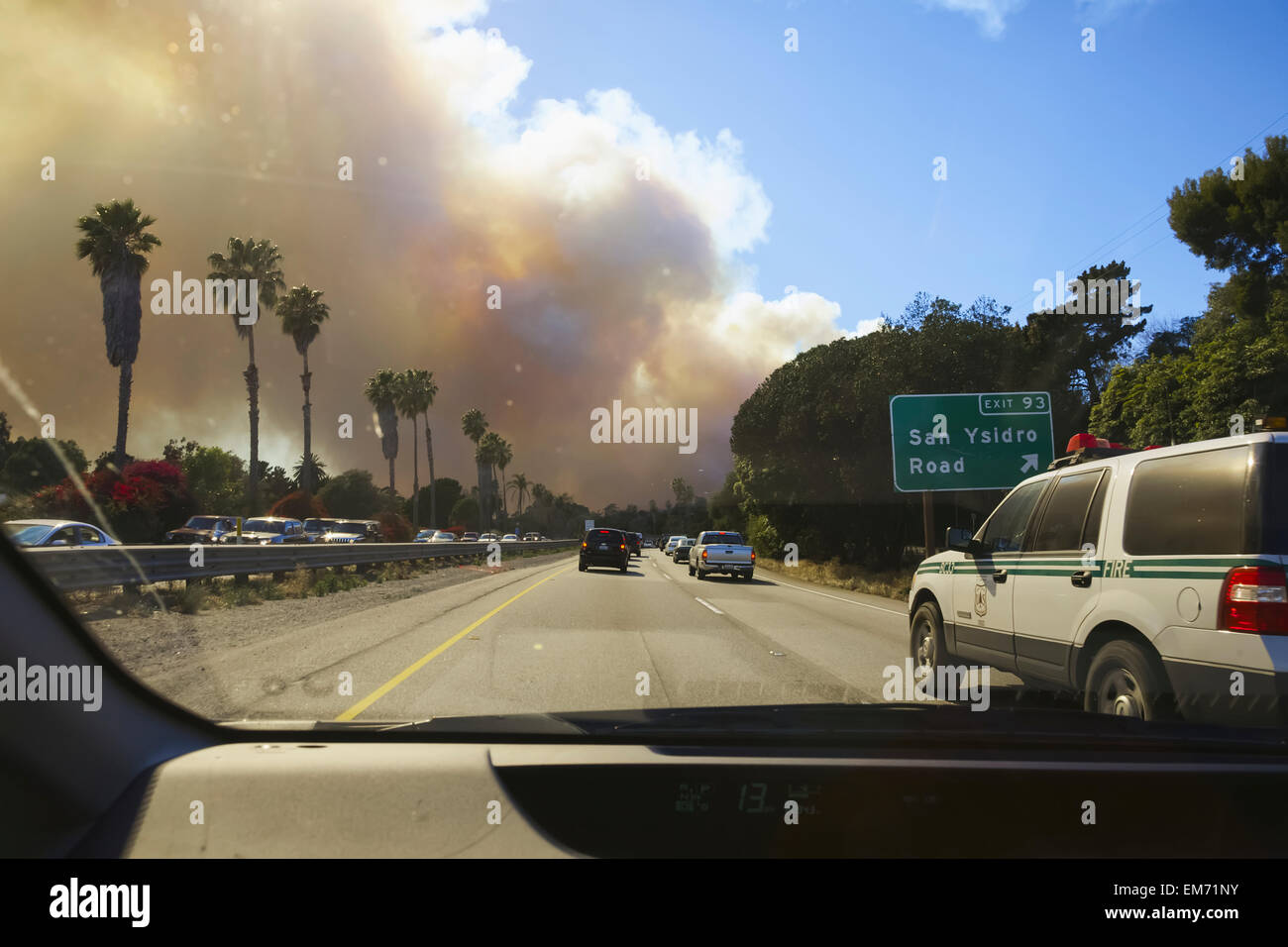 Highway,California,Santa Barbara,Jesusita Fire Stock Photo - Alamy