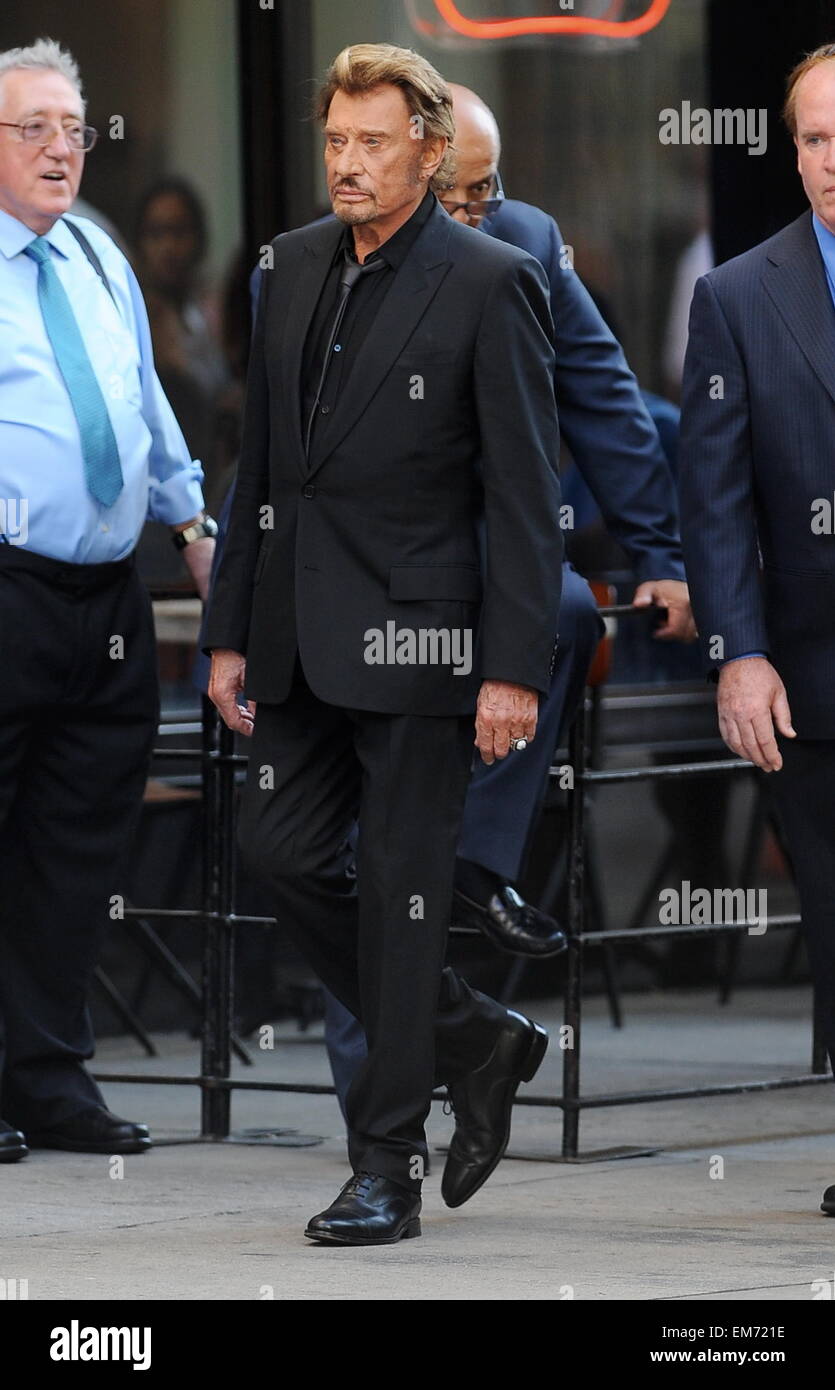 Singer Johnny Hallyday films his latest music video in downtown Los ...