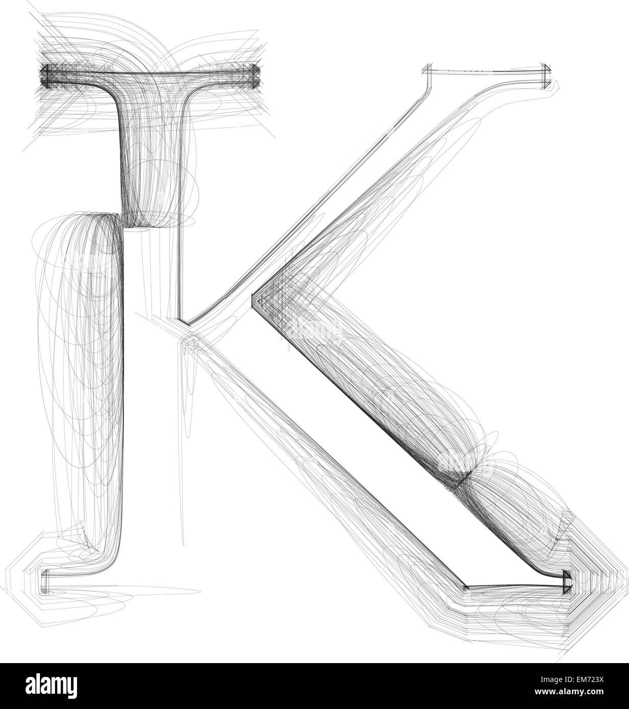 Letter k lowercase Black and White Stock Photos & Images - Alamy