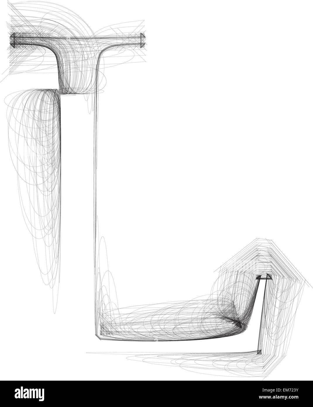 Letter l drawing Cut Out Stock Images & Pictures - Alamy