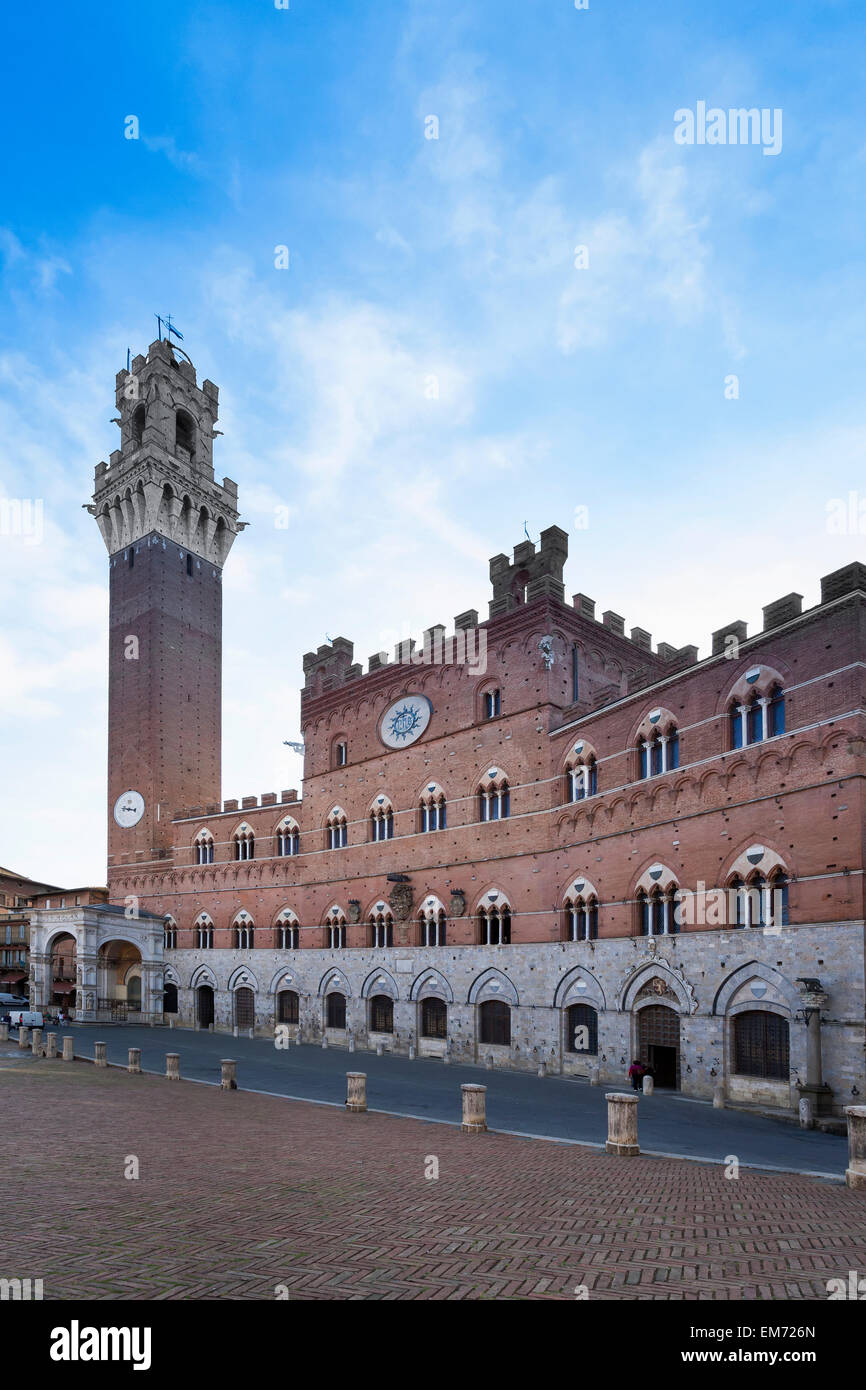 Building with tower; Sienna, Italy Stock Photo - Alamy