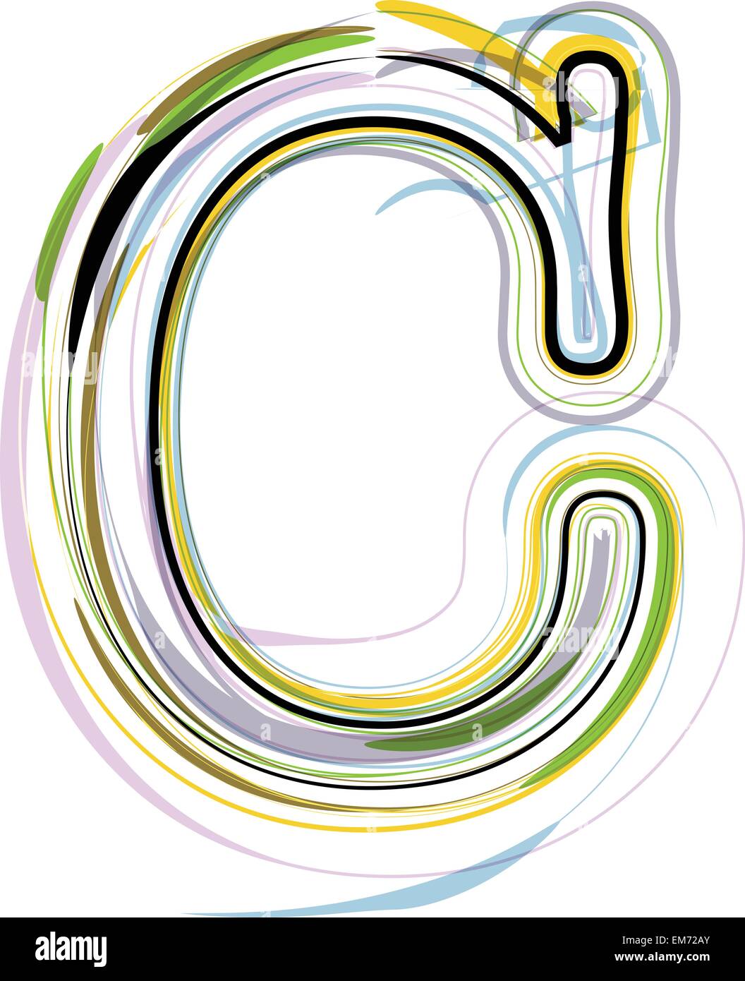 Font illustration LETTER C Stock Vector Image & Art - Alamy