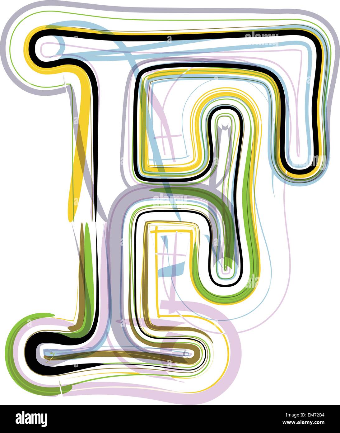 Font illustration LETTER F Stock Vector Image & Art - Alamy