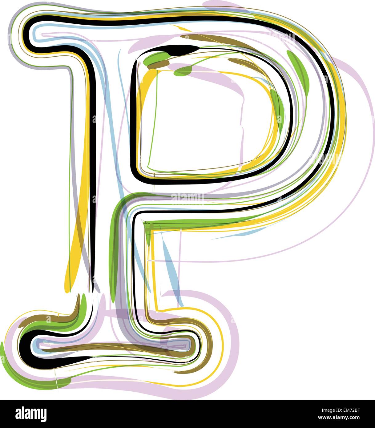 Font illustration LETTER P Stock Vector Image & Art - Alamy