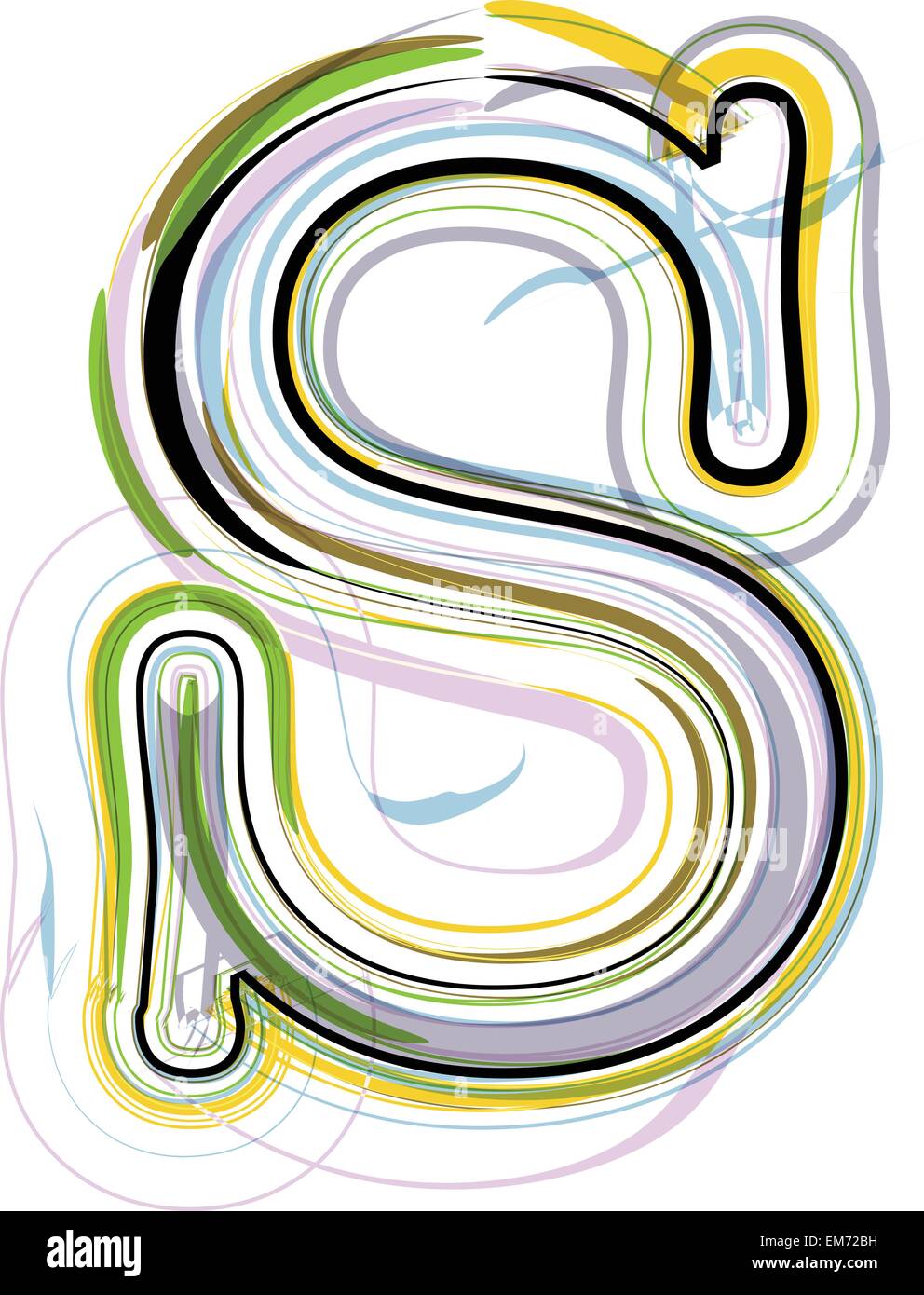 Font illustration LETTER S Stock Vector Image & Art - Alamy