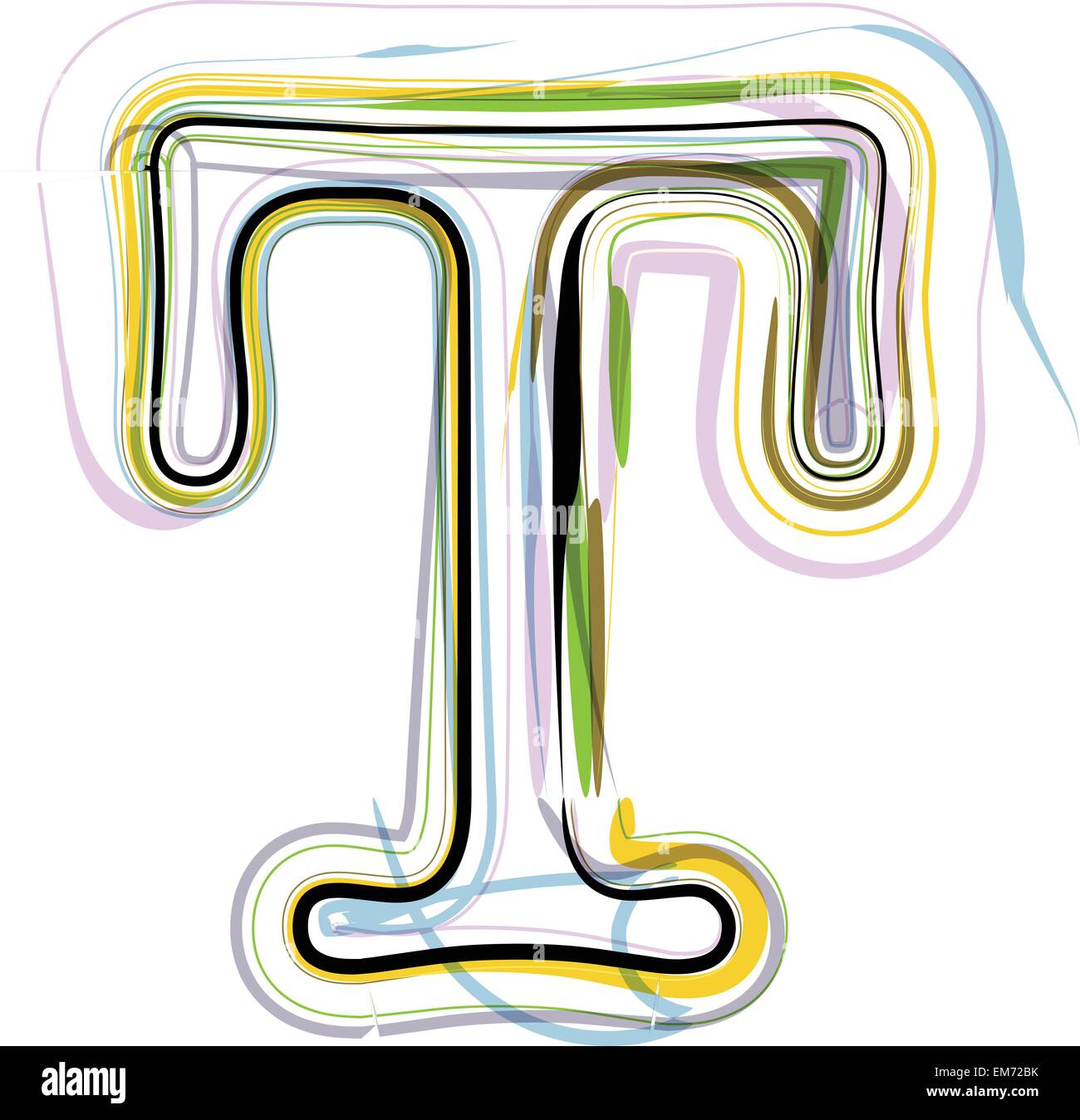 Font illustration LETTER T Stock Vector Image & Art - Alamy