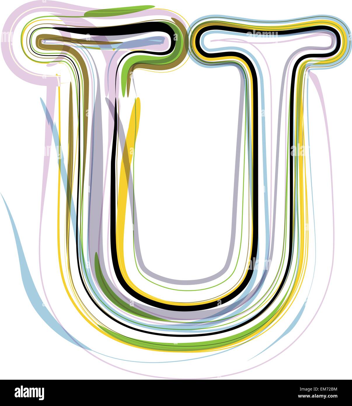 Font illustration LETTER U Stock Vector Image & Art - Alamy