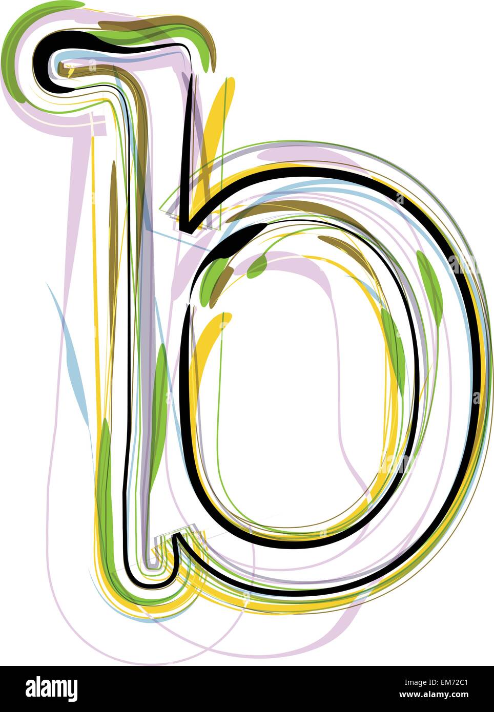 Font illustration LETTER b Stock Vector Image & Art - Alamy