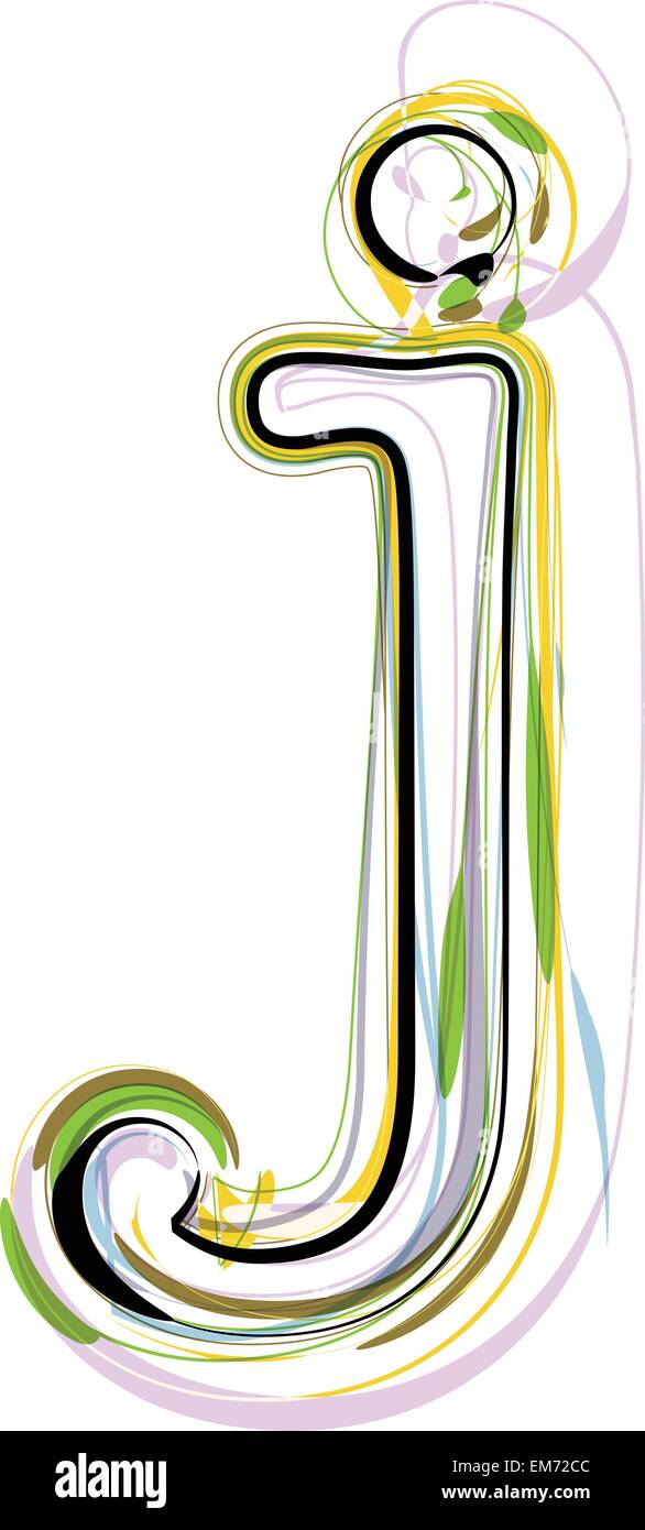 Font illustration LETTER j Stock Vector Image & Art - Alamy