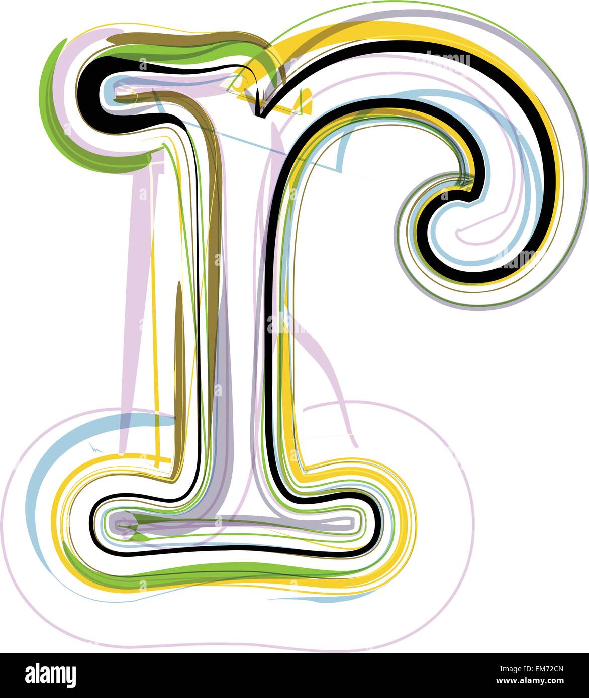 Font illustration LETTER r Stock Vector Image & Art - Alamy