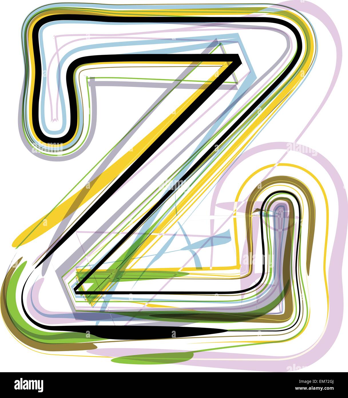 Font illustration LETTER z Stock Vector Image & Art - Alamy