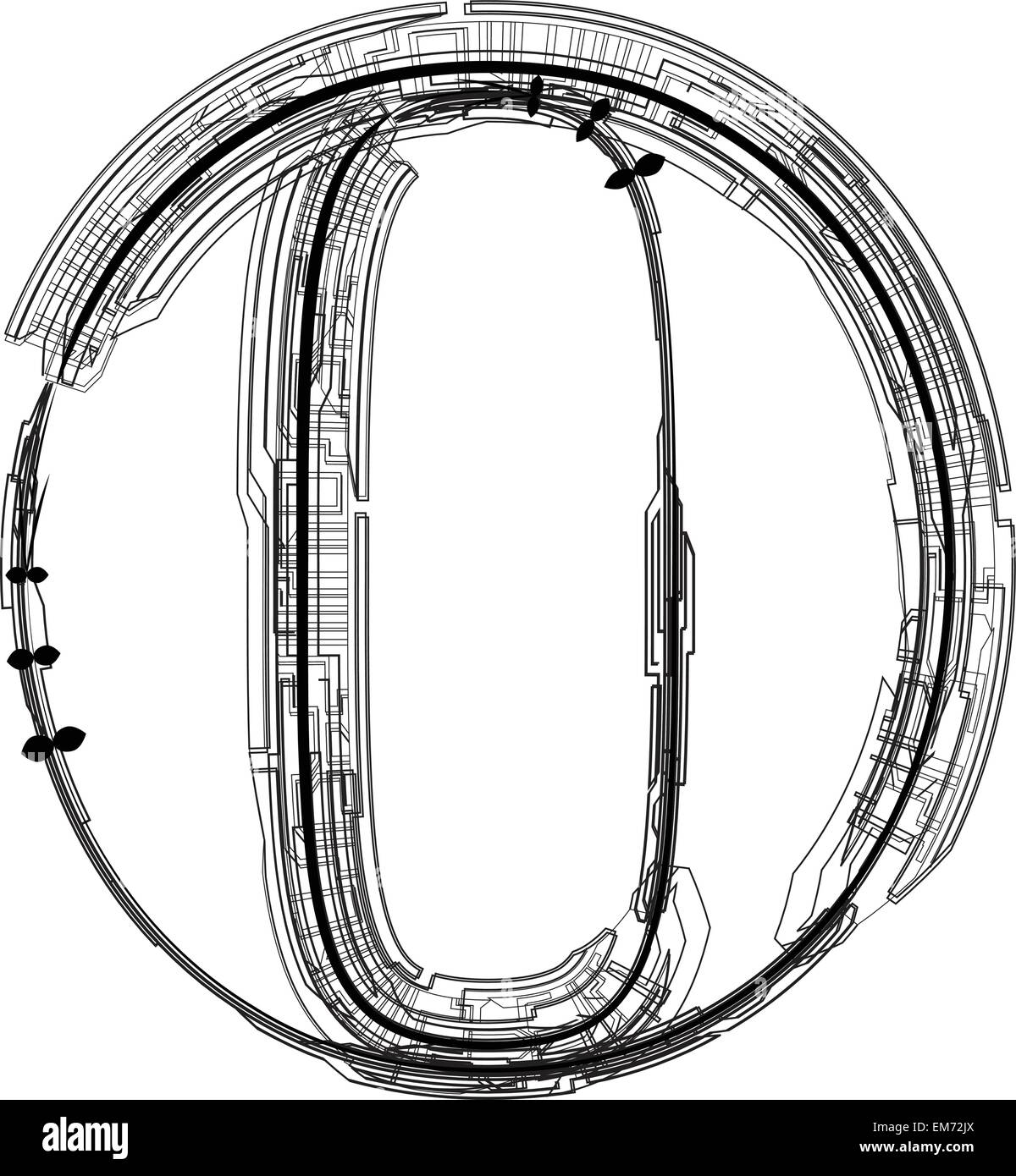 Letter o drawing Black and White Stock Photos & Images - Alamy