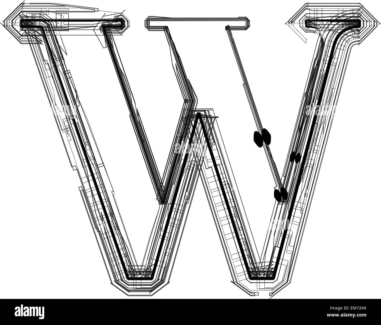 Letter w lowercase hi-res stock photography and images - Alamy