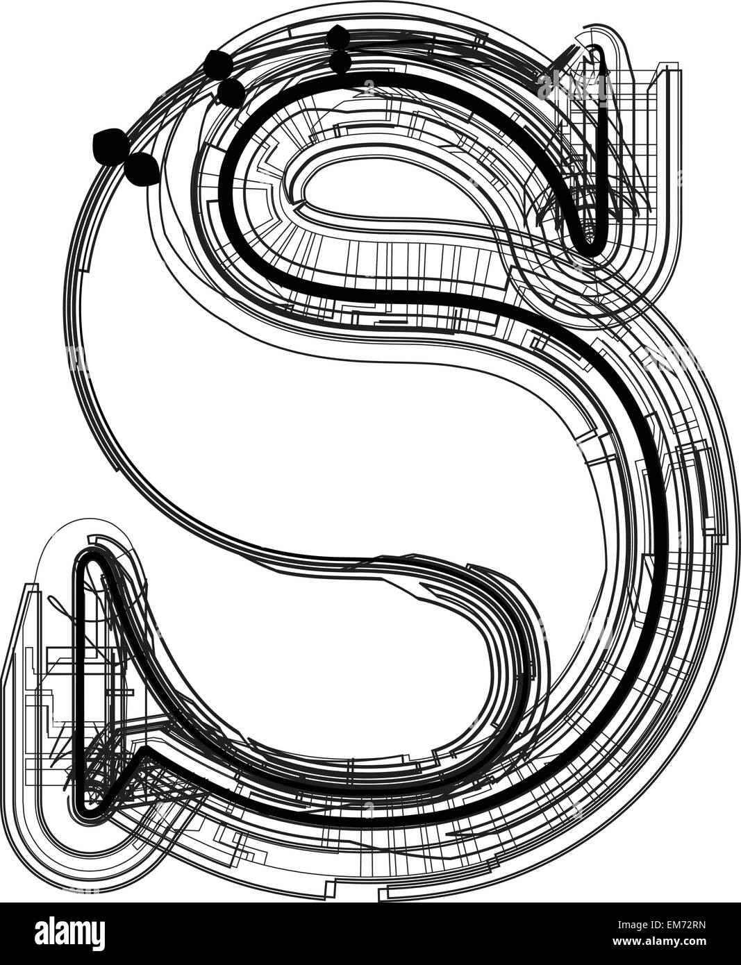 Letter s drawing Black and White Stock Photos & Images - Alamy