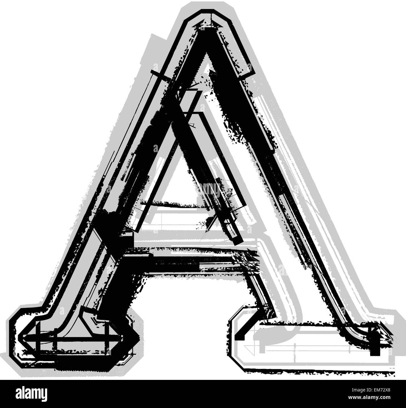 How to draw a letter Black and White Stock Photos & Images - Alamy