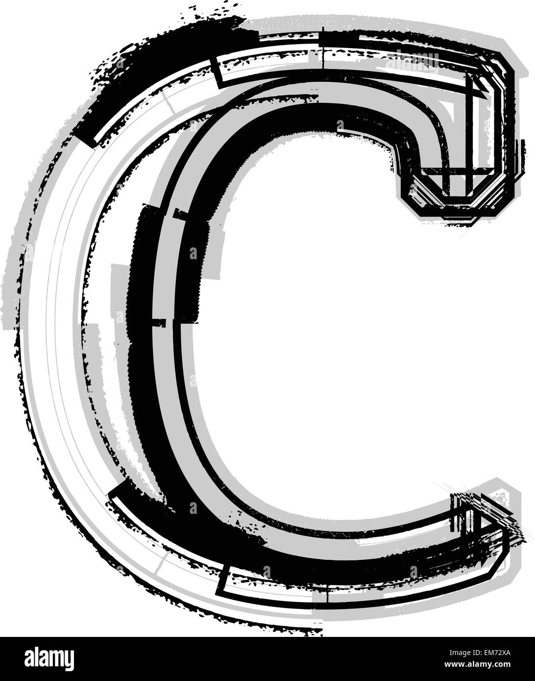 Letter c lowercase Black and White Stock Photos & Images - Alamy